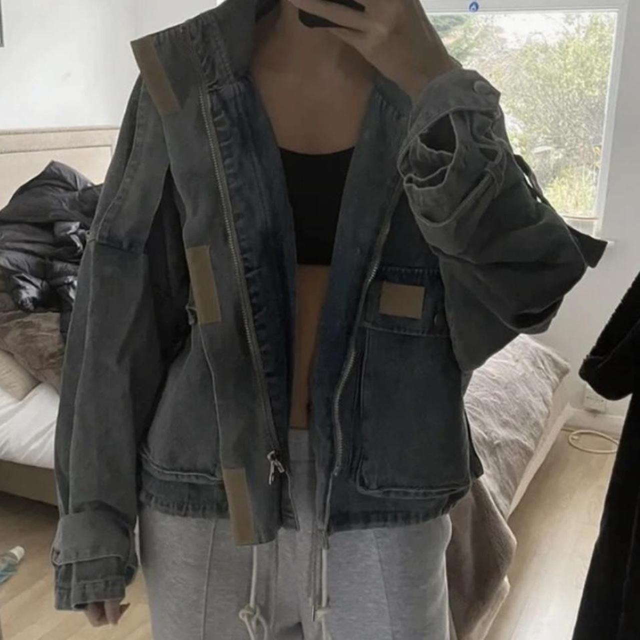 Jluxlabel oversized denim jacket brand new with tags... - Depop