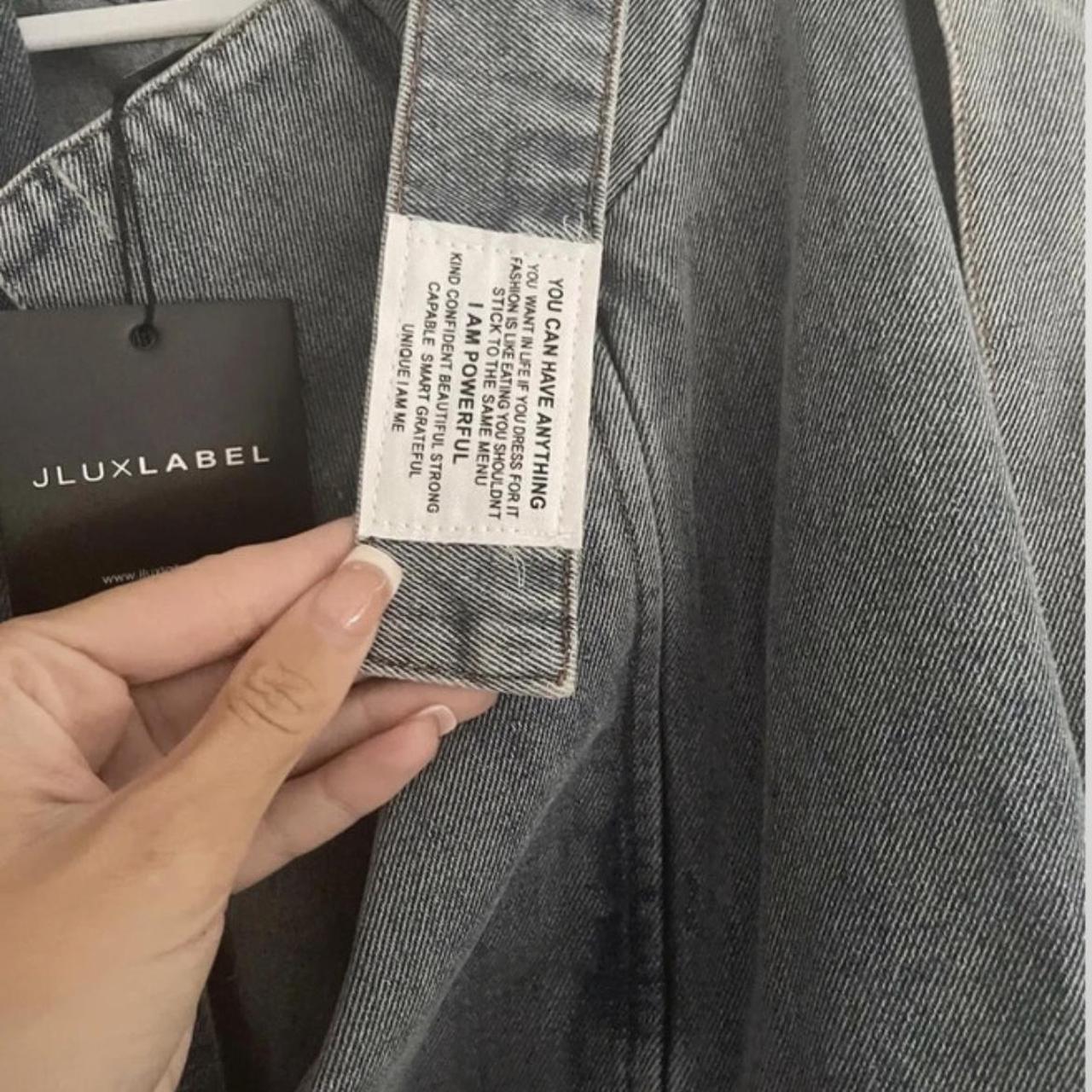 Jluxlabel oversized denim jacket brand new with tags... - Depop