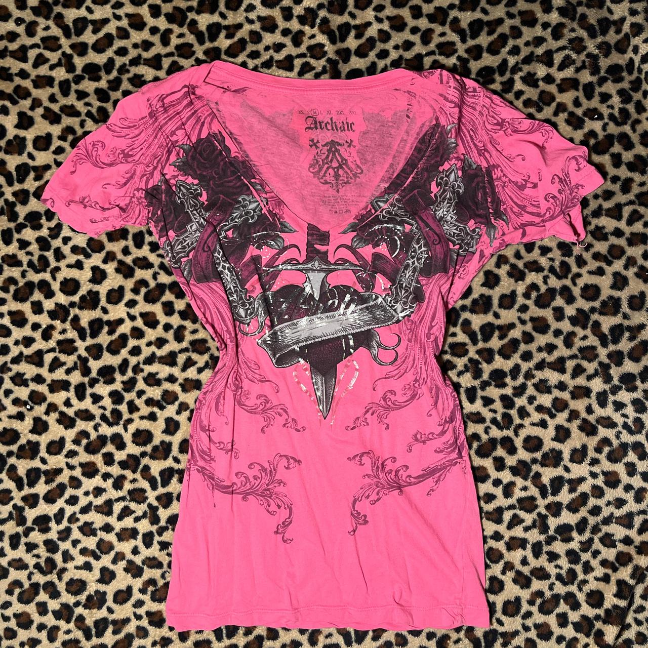 Pink Affliction like shirt brand is archaic Pink... | Depop