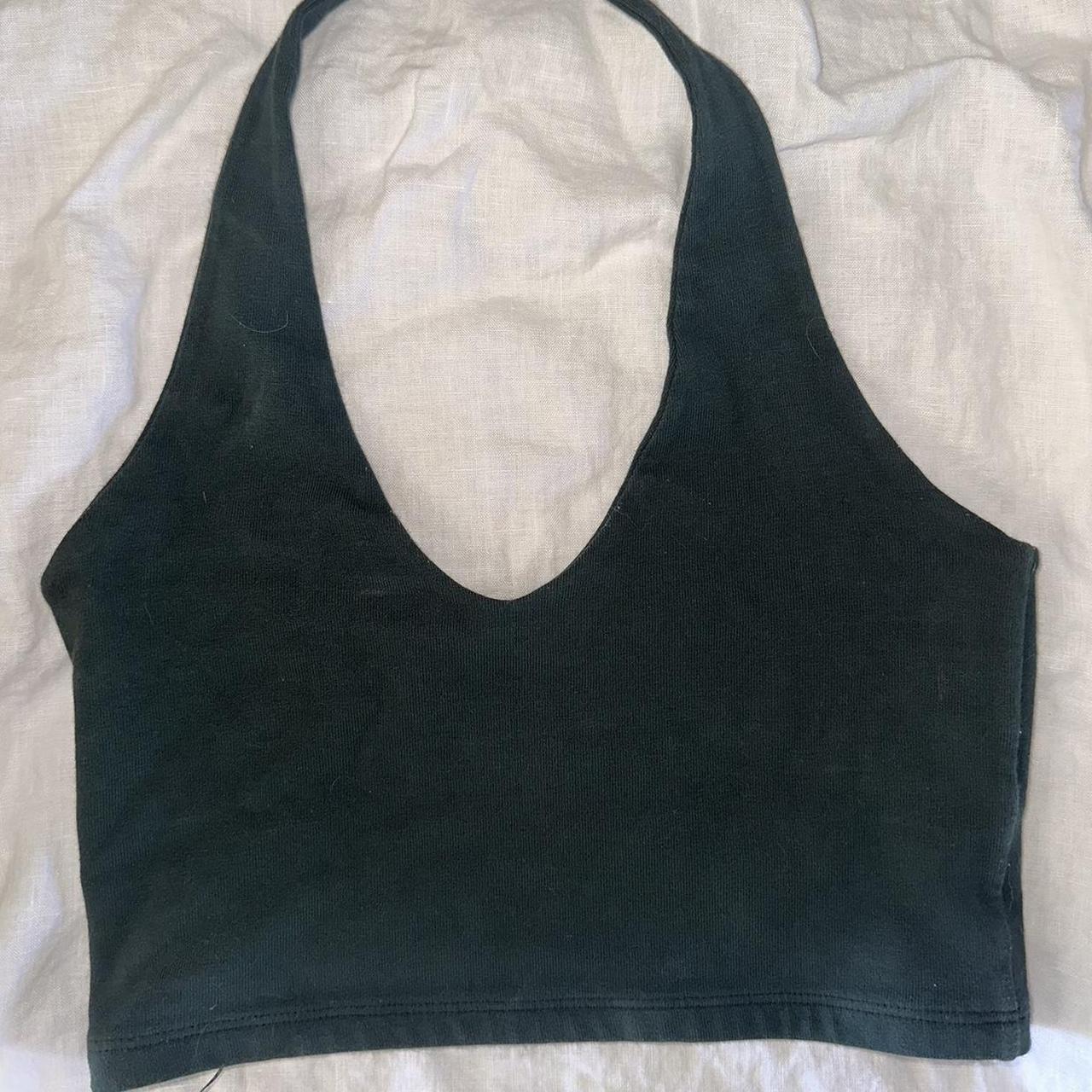 Brandy Melville cropped halter top! The color is a... - Depop