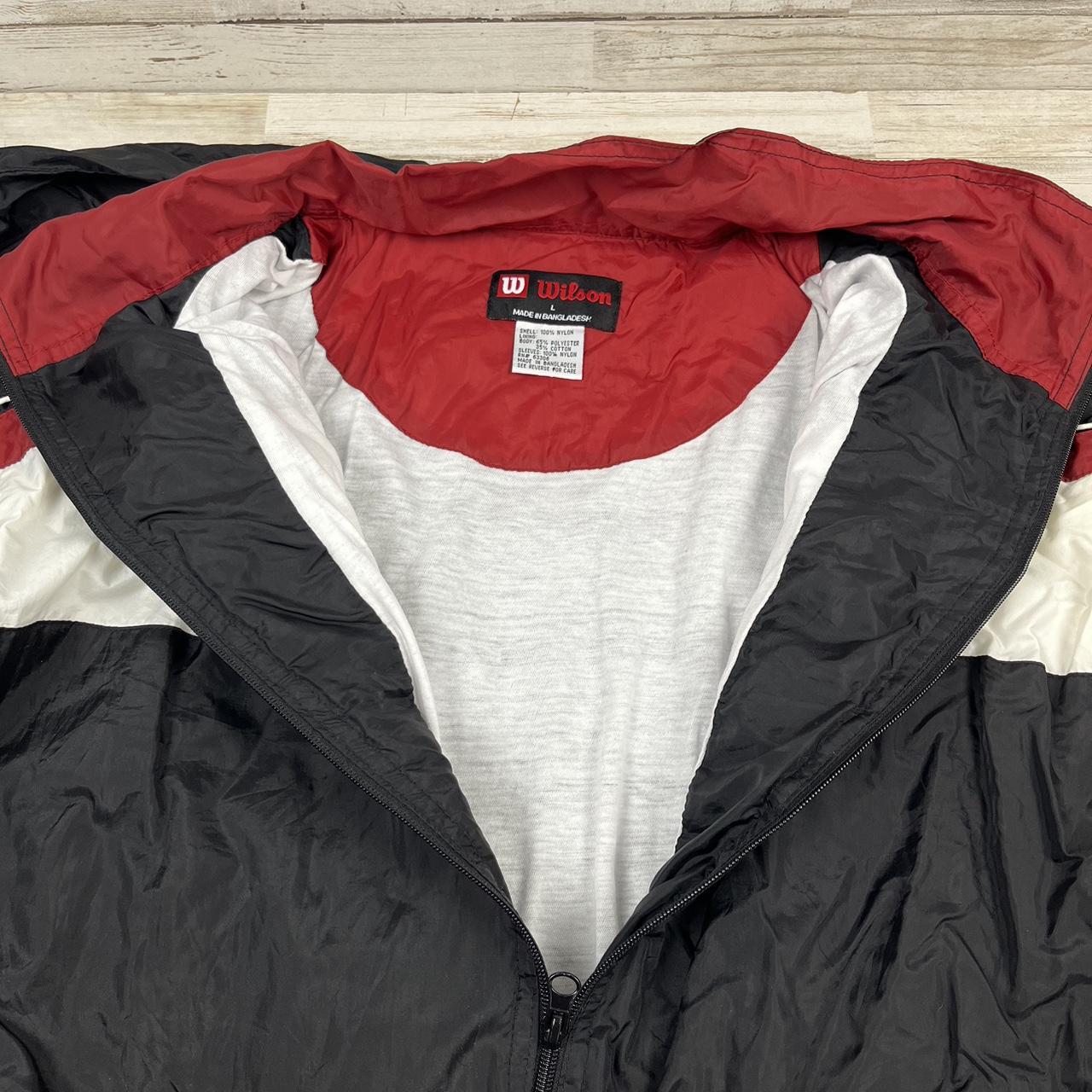 Wilson Windbreaker Jacket Vintage Horizontal Stripes... | Depop