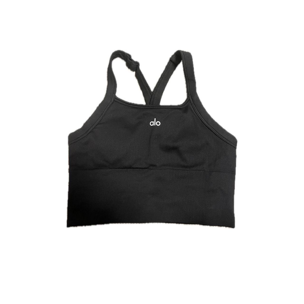 Alo seamless ribbed favorite bra tank🤎 - Size... - Depop