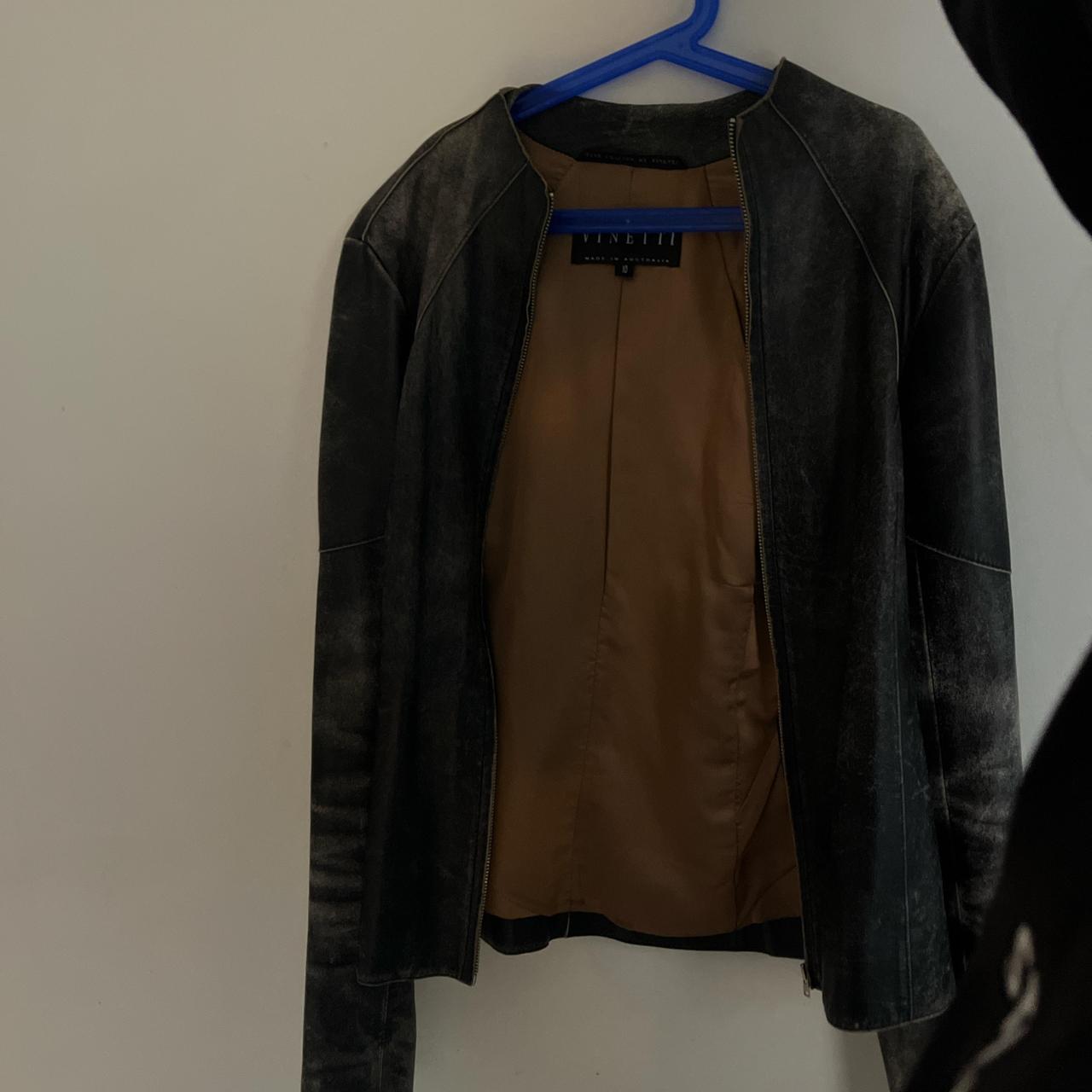 Thrifted leather jacket #thrift #vintage - Depop