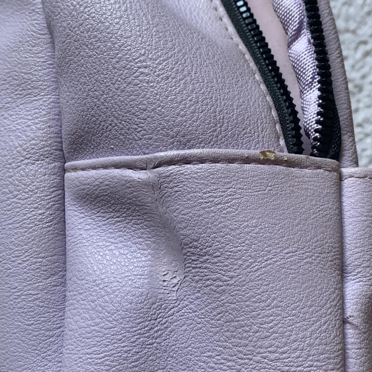 lilac typo mini backpack measurements: 19 x 25... - Depop