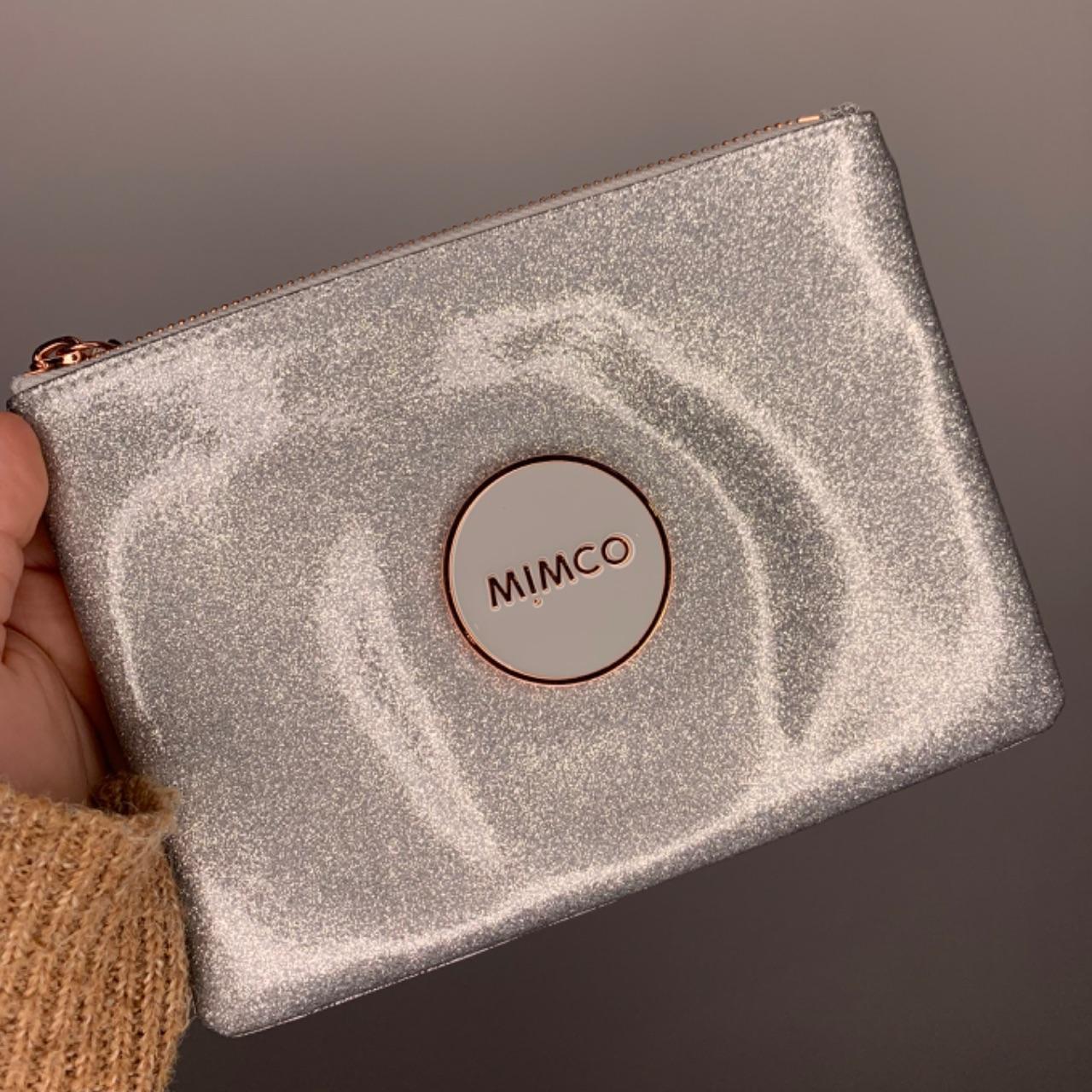 Mimco Shimmer Medium Pouch Silver - Depop