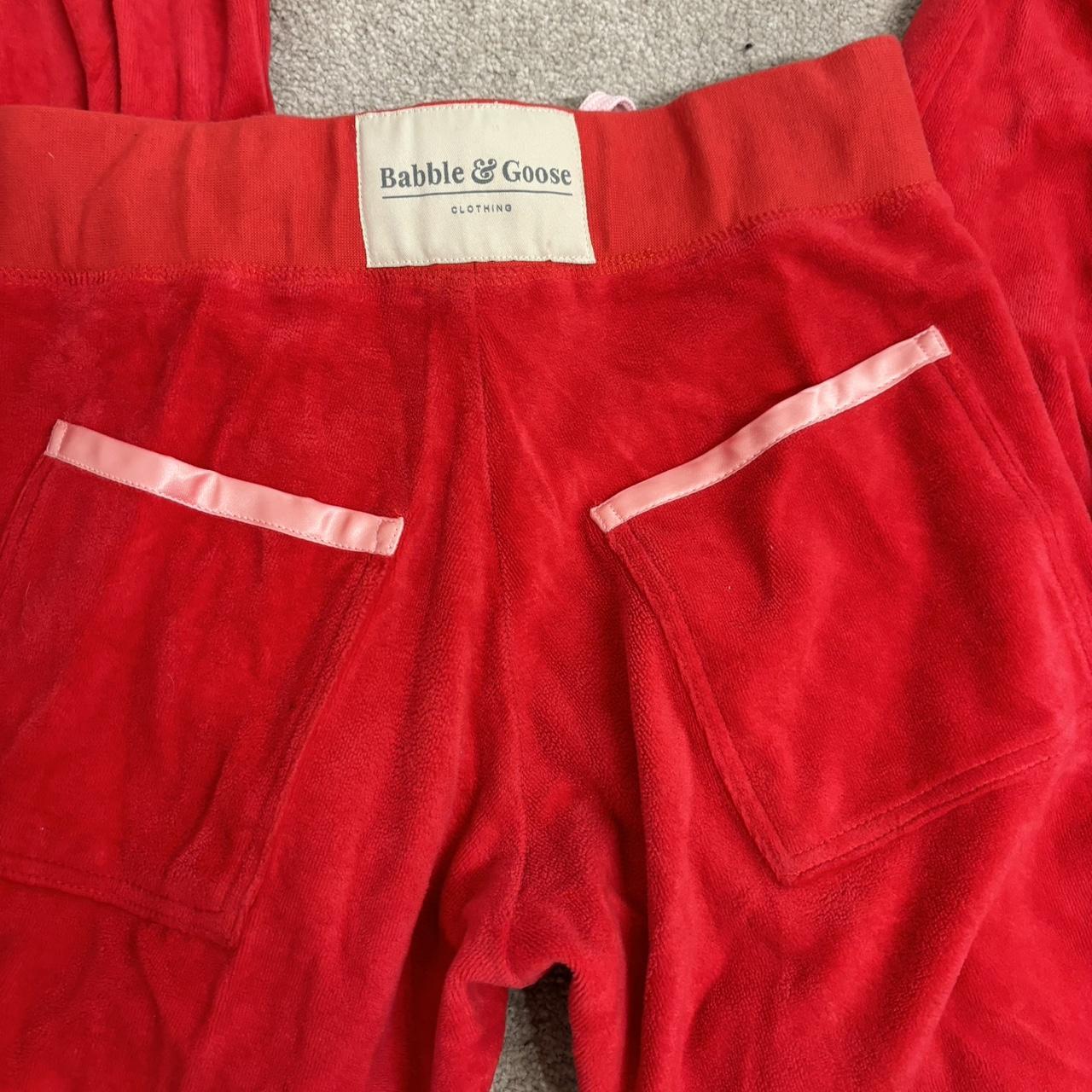 Red babble loose flare trousers never been worn... - Depop