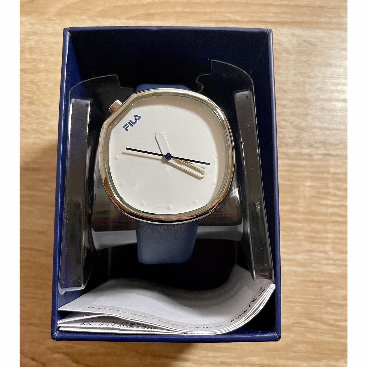 Fila Men's Blue and White Watch | Depop
