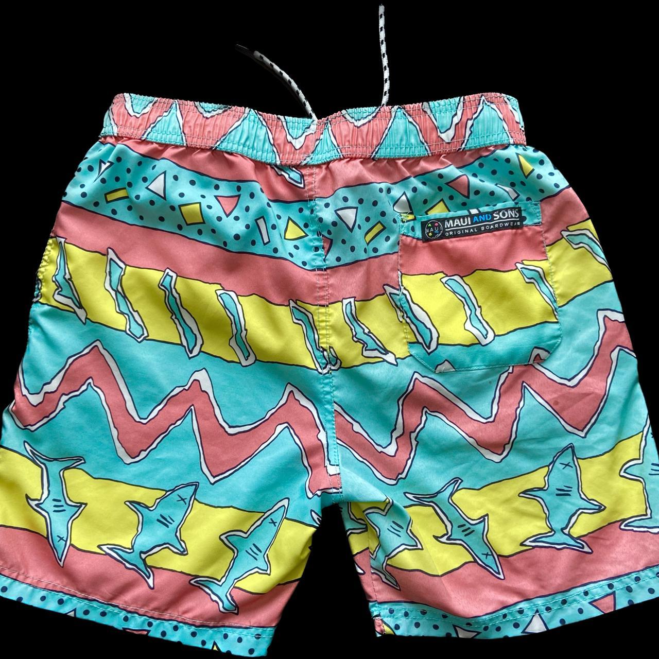 Tri-Tone Swim Trunks (Netted) by Maui and Sons ::... - Depop