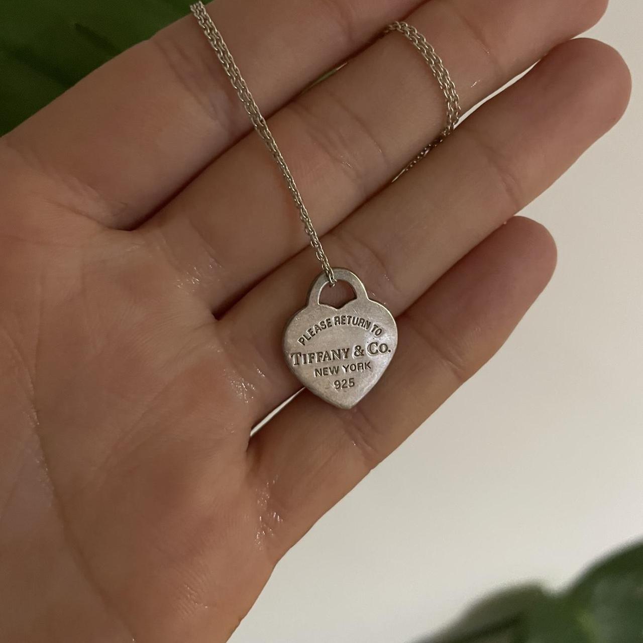 Tiffany & Co Heart Tag Pendant Sterling silver, size... - Depop