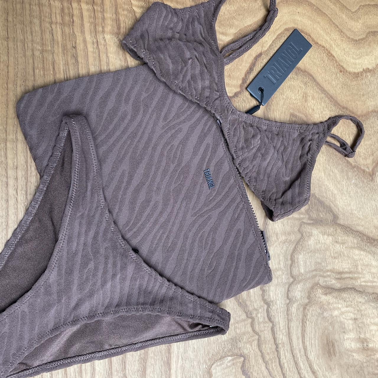Triangl Maia Kaye Bikini Set Brown Textured Brand Depop