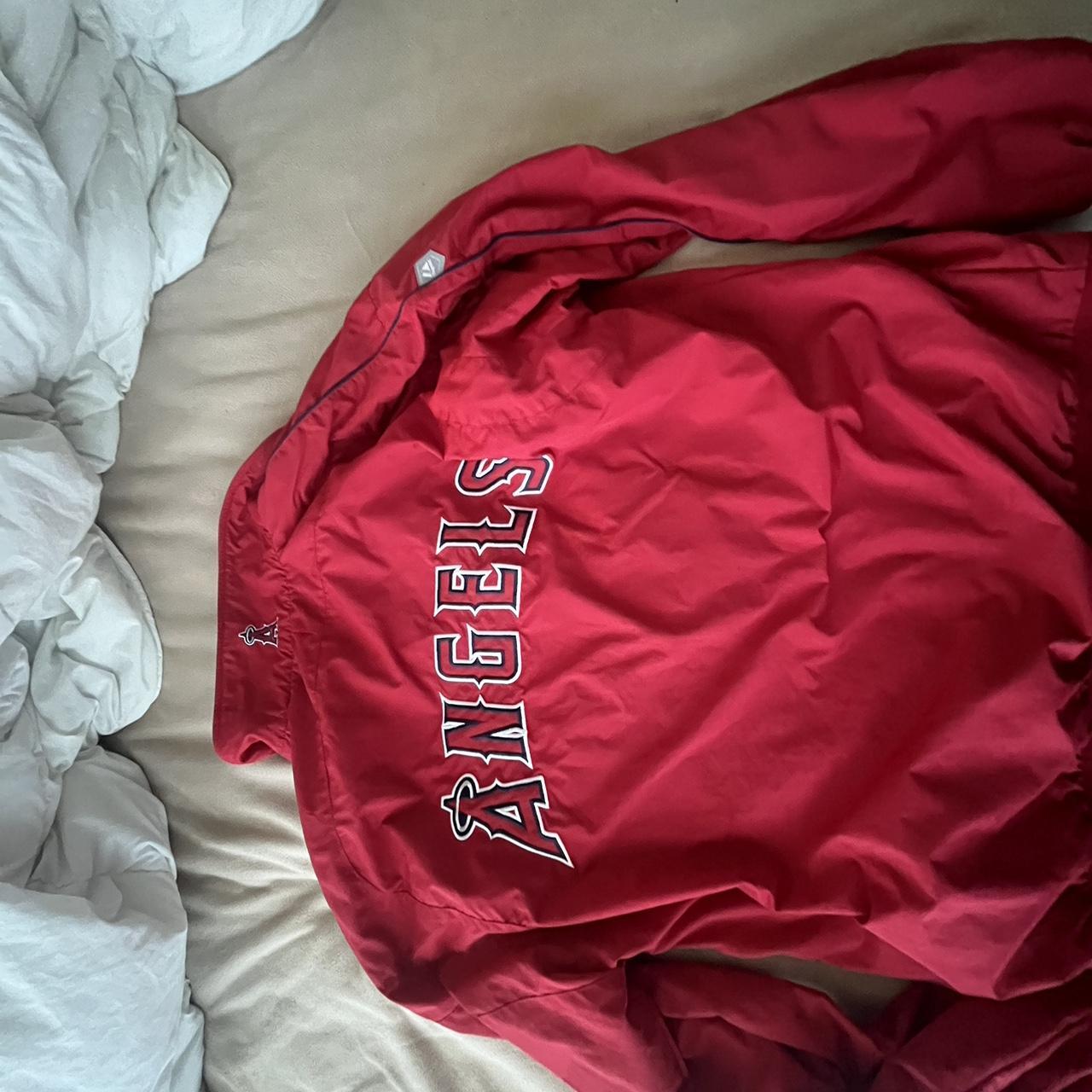 Red Angles windbreaker - Depop