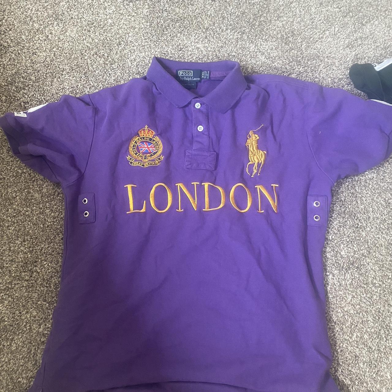 Purple london and green milan polo by ralph Lauren... - Depop