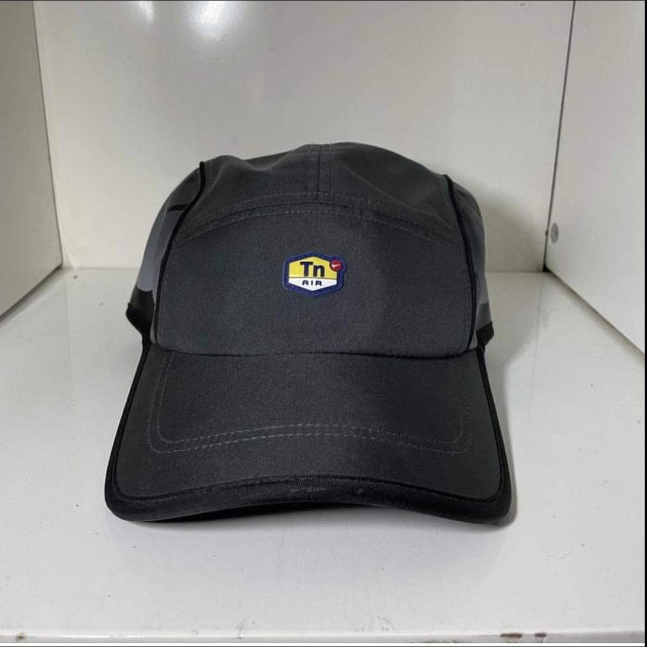 Black/grey Nike tn vein hat . Such a nice hat very rare - Depop