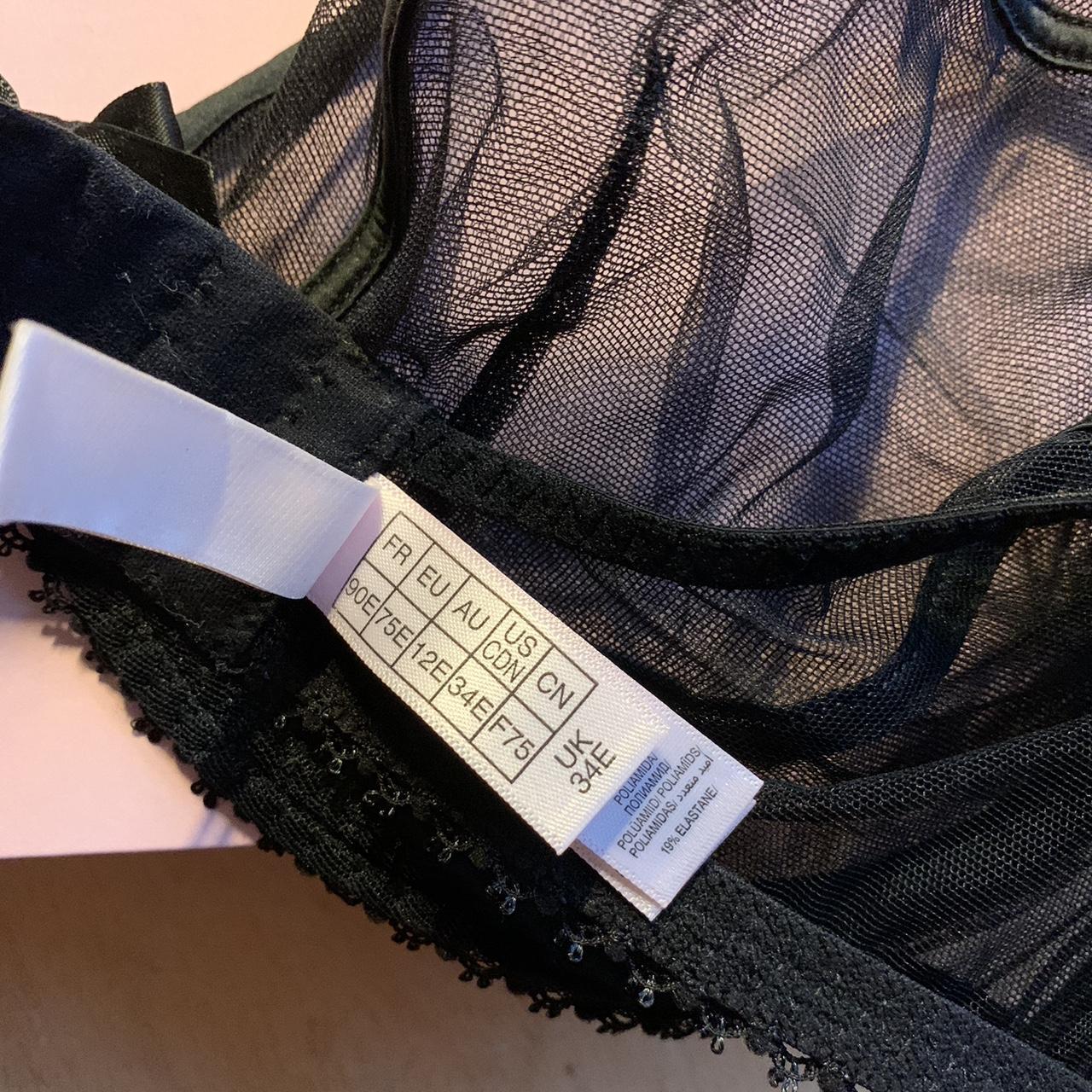 Agent Provocateur Cruz Bra Black mesh 34E Never... - Depop