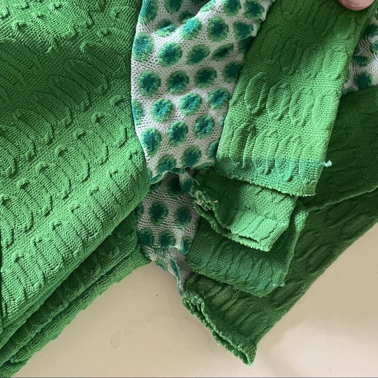 Vintage lime green mini dress. Thick fabric. Looks... - Depop