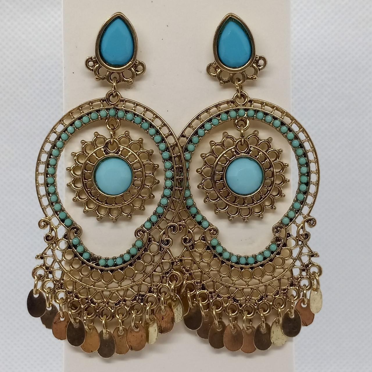 Express Women's Blue and Gold Jewellery | Depop