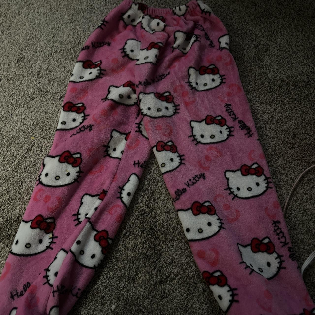 Medium Adult Hello Kitty Pajama Pants Pink - Depop