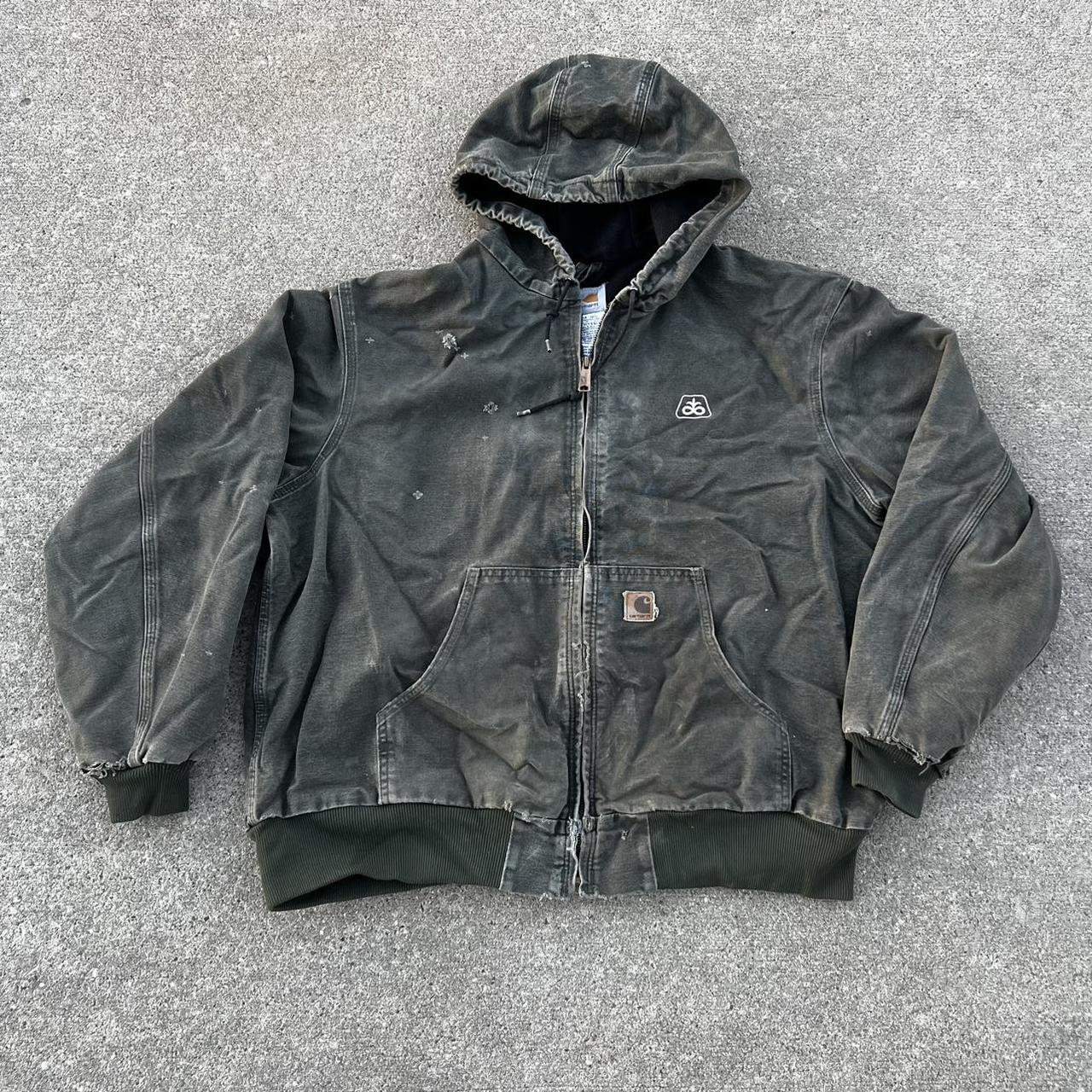 Carhartt J130 Moss 2xl Embroidered with a pioneer... - Depop