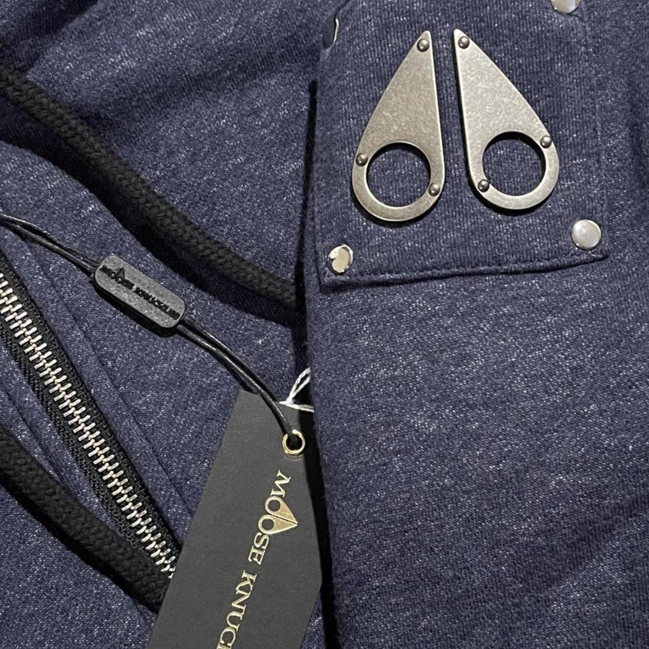 Brand new moose knuckle denim jacket Size M... - Depop