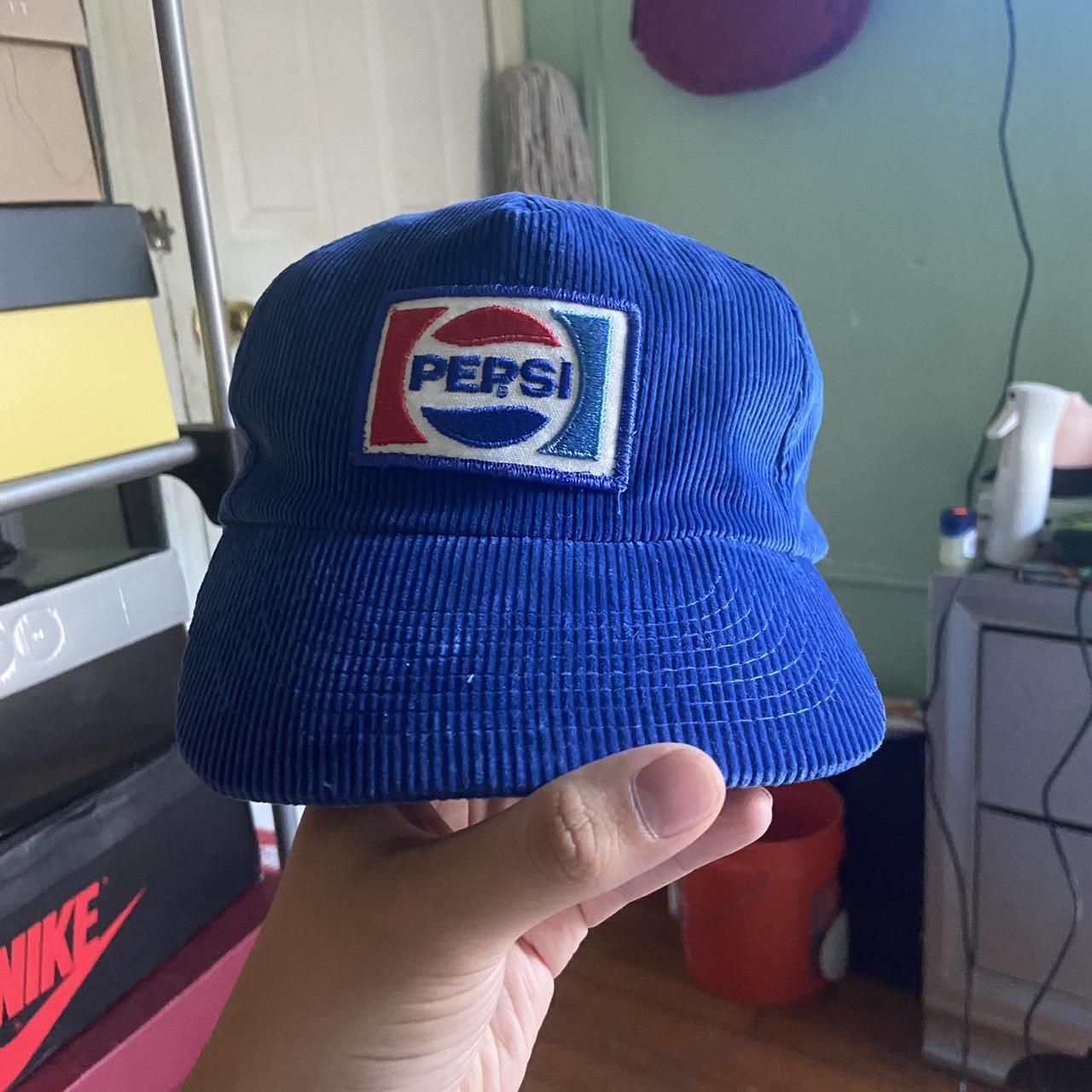 Vintage corduroy pepsi hat one size - Depop