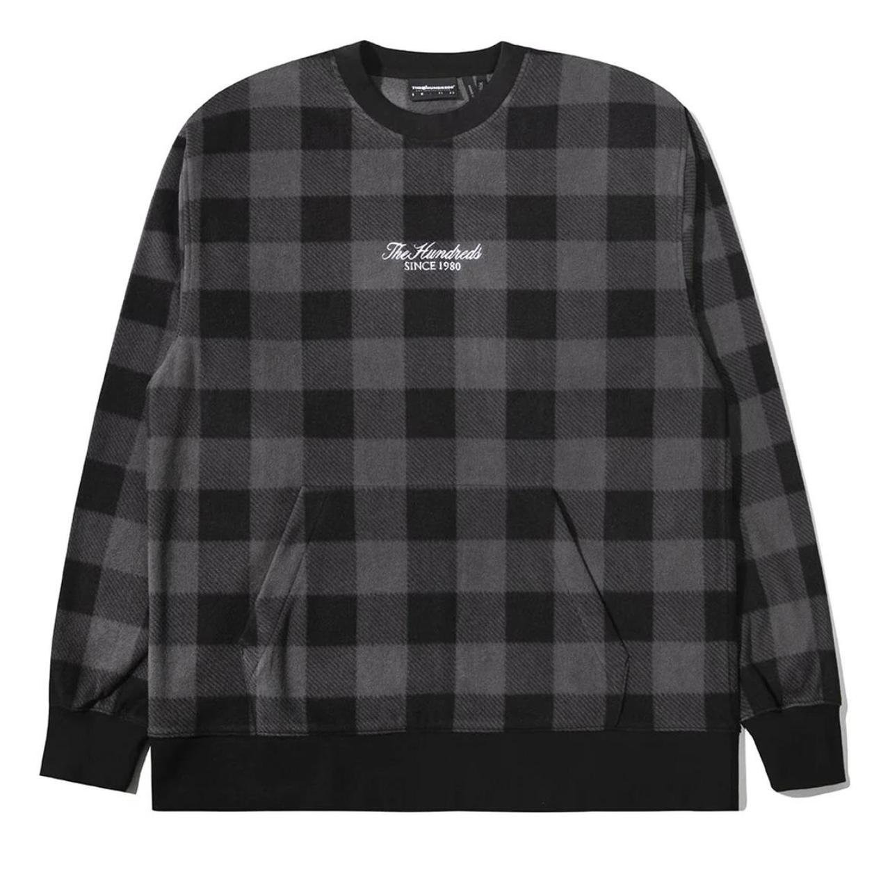 Buffalo plaid 240gsm Polyester polar fleece. 1x1 rib... - Depop