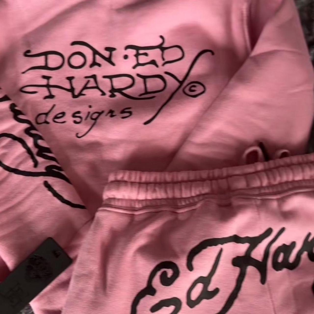 pink ed hardy tracksuit never worn brand new need... | Depop