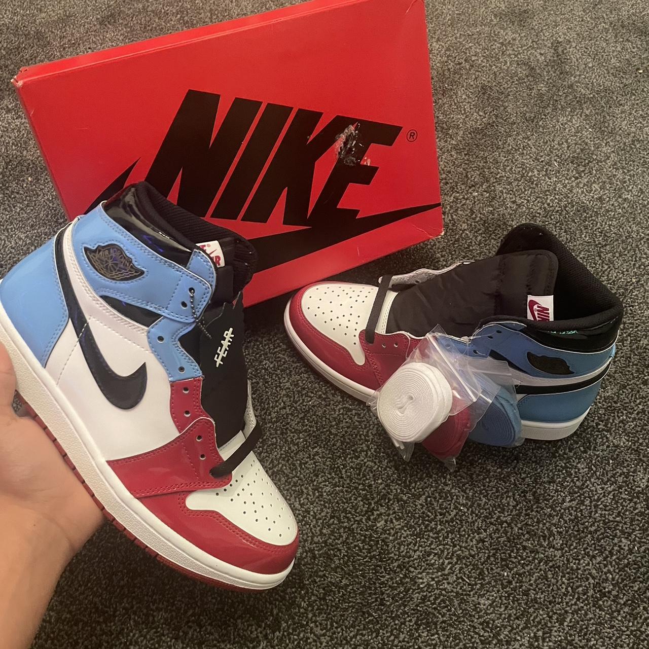 Air Jordan 1 fearless 🔵⚪️🔴 Size 7.5 uk 10/10... - Depop