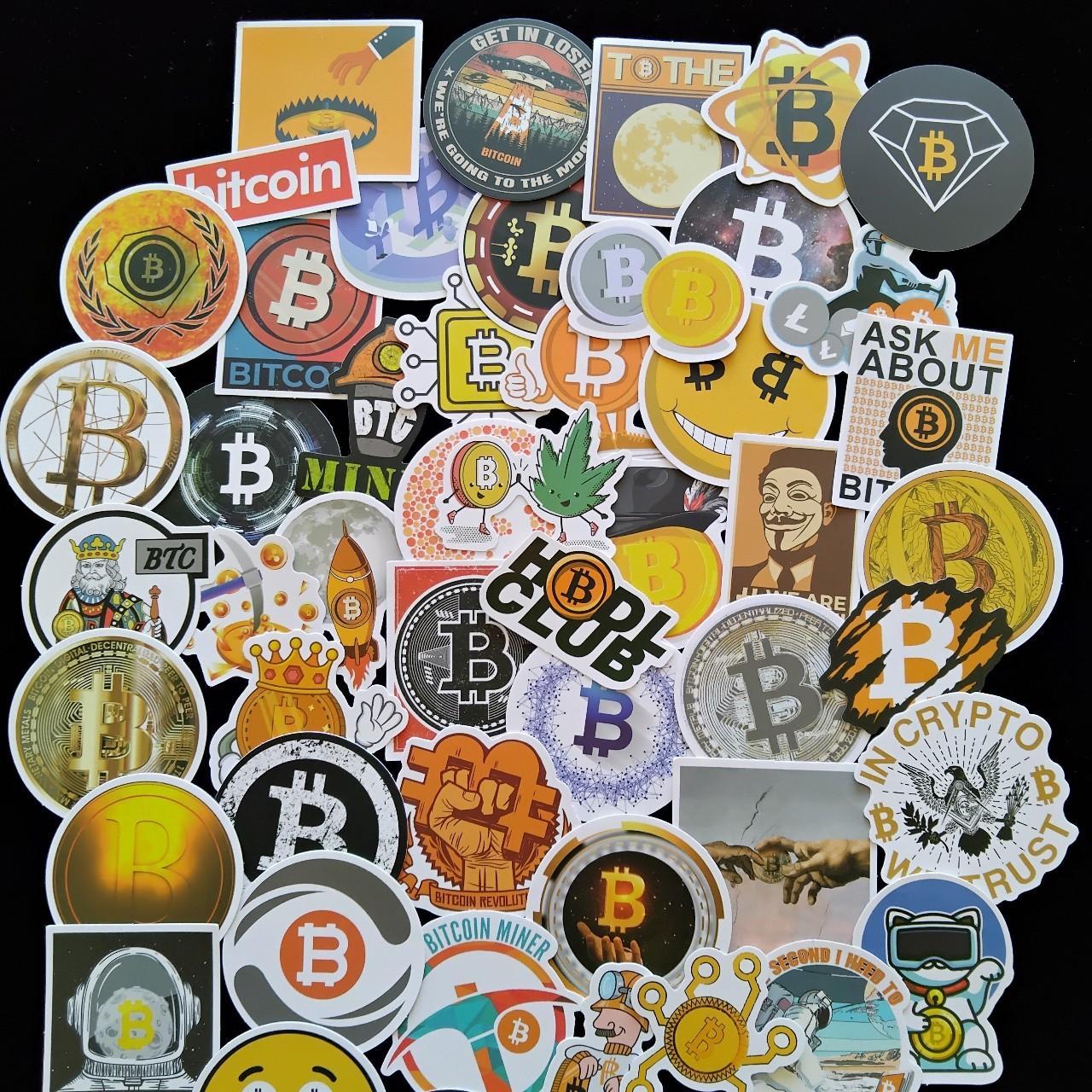 50pc Bitcoin Cartoon Graffiti Stickers Laptop Phone... - Depop
