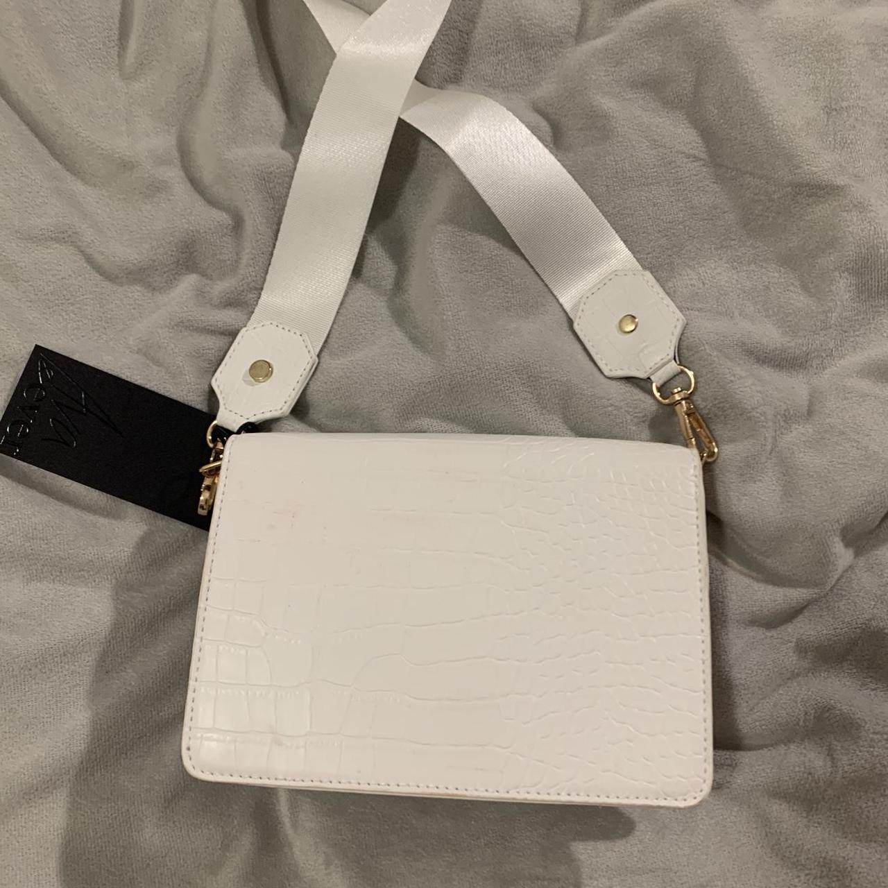 Brand new white hand bag with over the shoulder strap - Depop