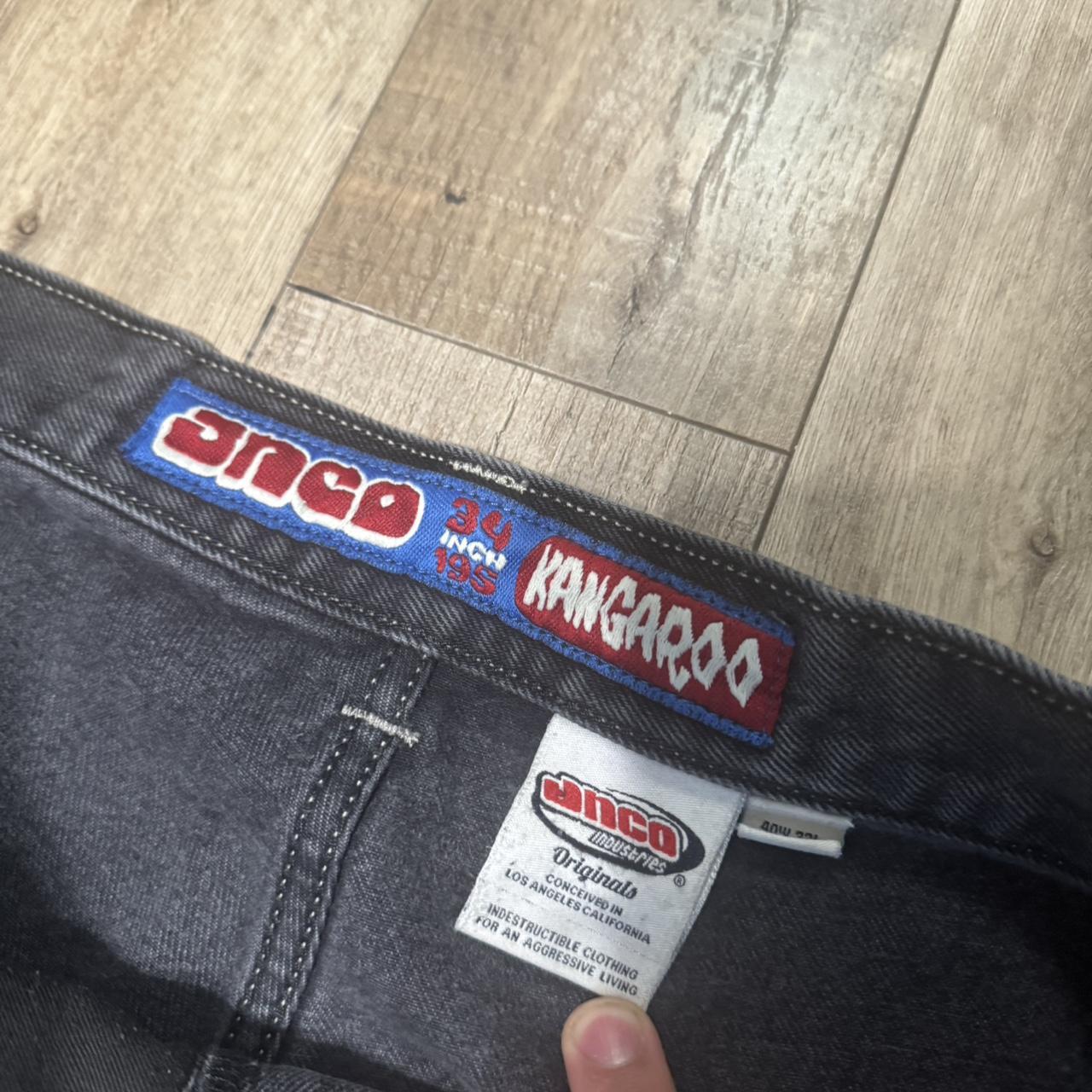 Black JNCO kangaroo wide leg skater jeans! Worn!!!!... | Depop