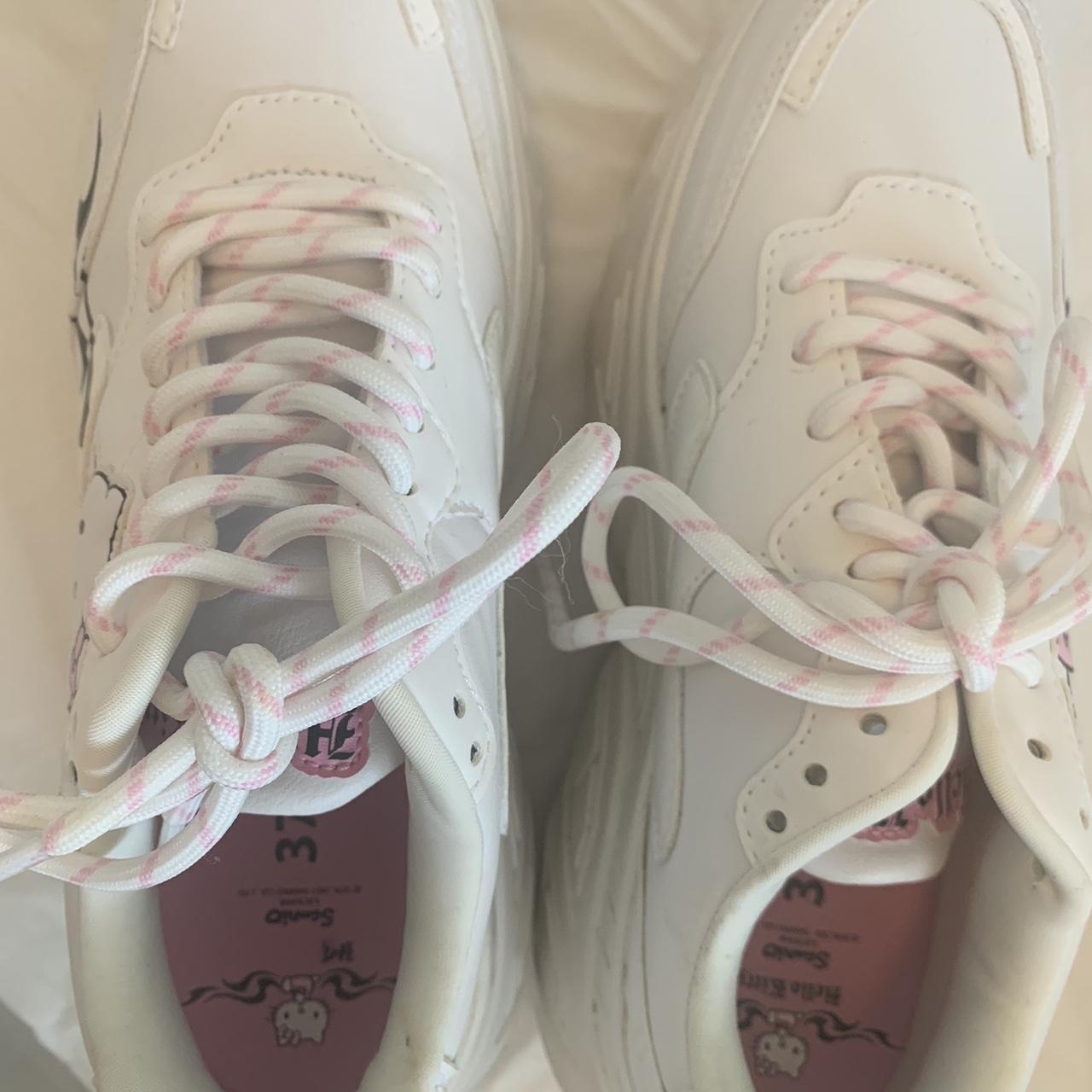 hello kitty platform trainers only worn once - Depop