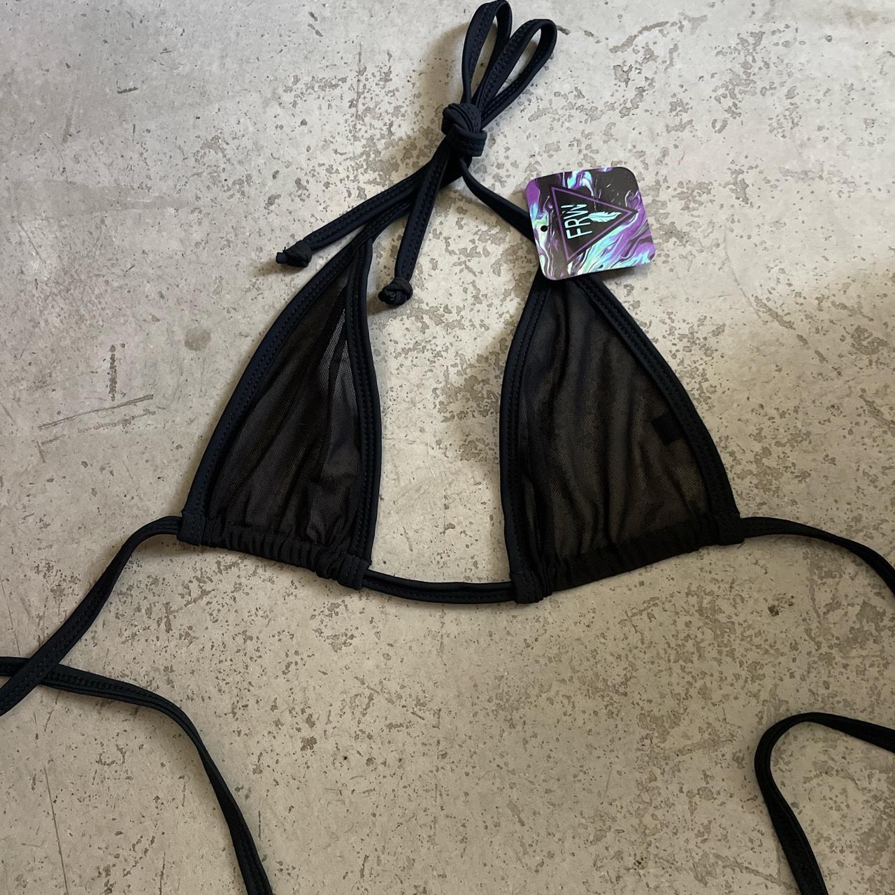 See through mesh triangle top - Depop