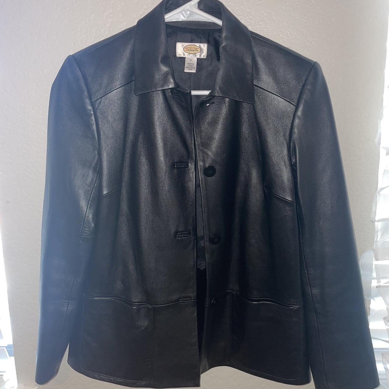 Talbots Leather jacket size 2 - Depop