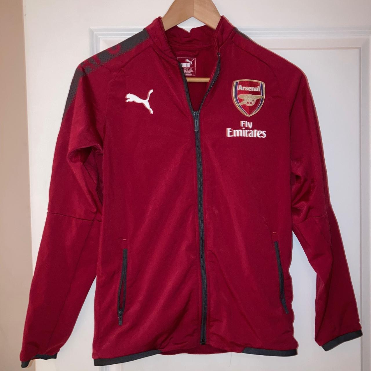 Arsenal FC Football Training Stadium Jacket Top Red... - Depop