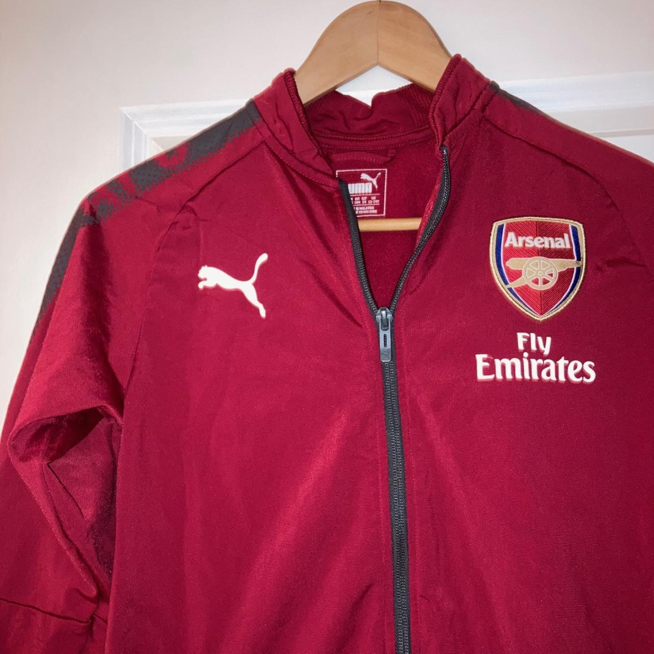 Arsenal FC Football Training Stadium Jacket Top Red... - Depop