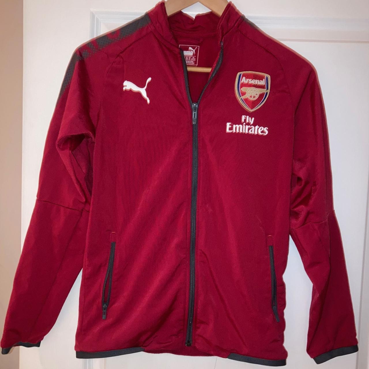 Arsenal FC Football Training Stadium Jacket Top Red... - Depop
