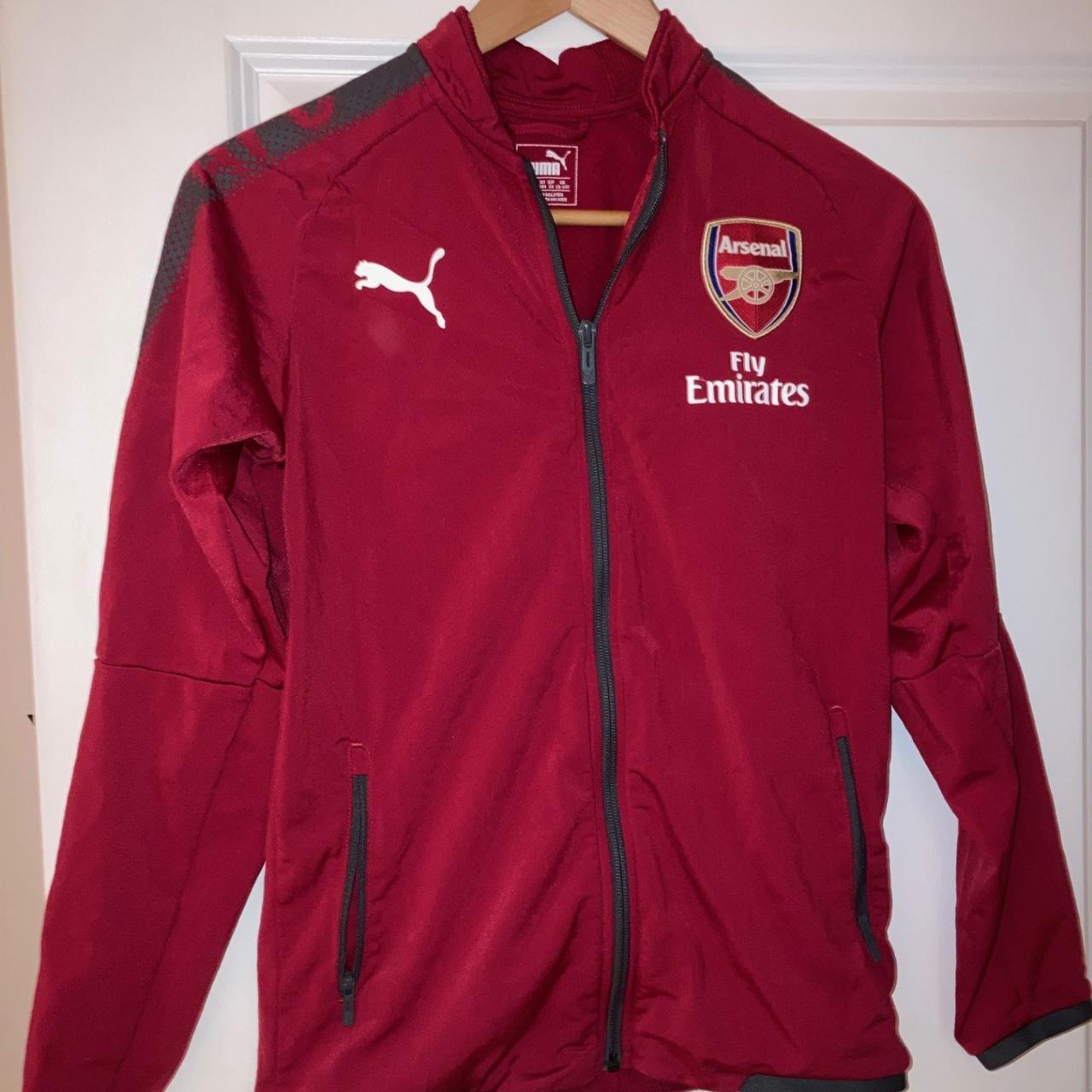 Arsenal FC Football Training Stadium Jacket Top Red... - Depop
