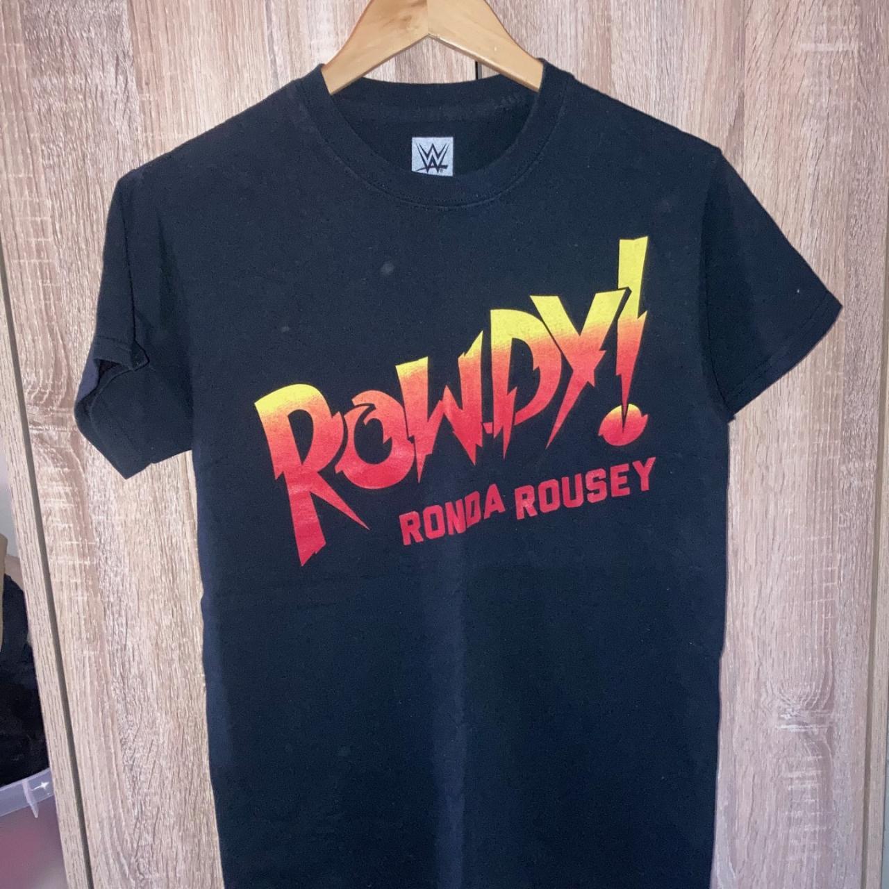 WWE Wrestling T Shirt Genuine Rowdy! Ronda Rousey... - Depop