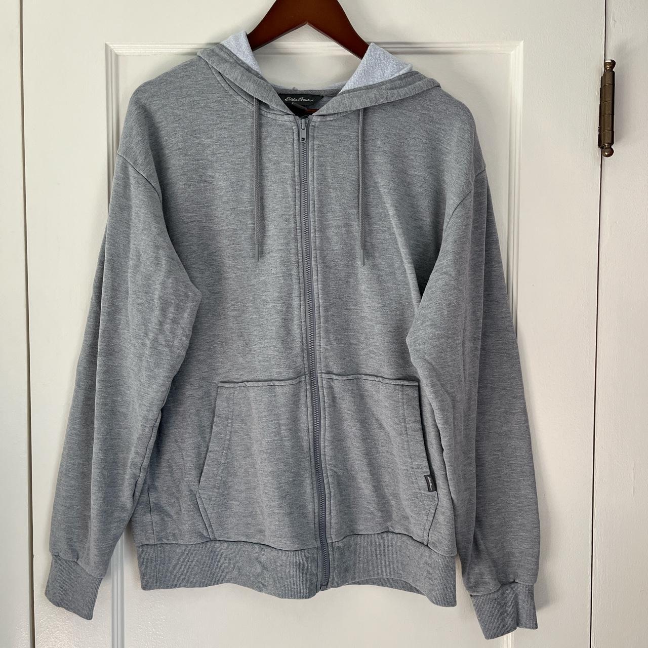 Grey Full Zip Hoodie. Great Condition, No Flaws. - Depop