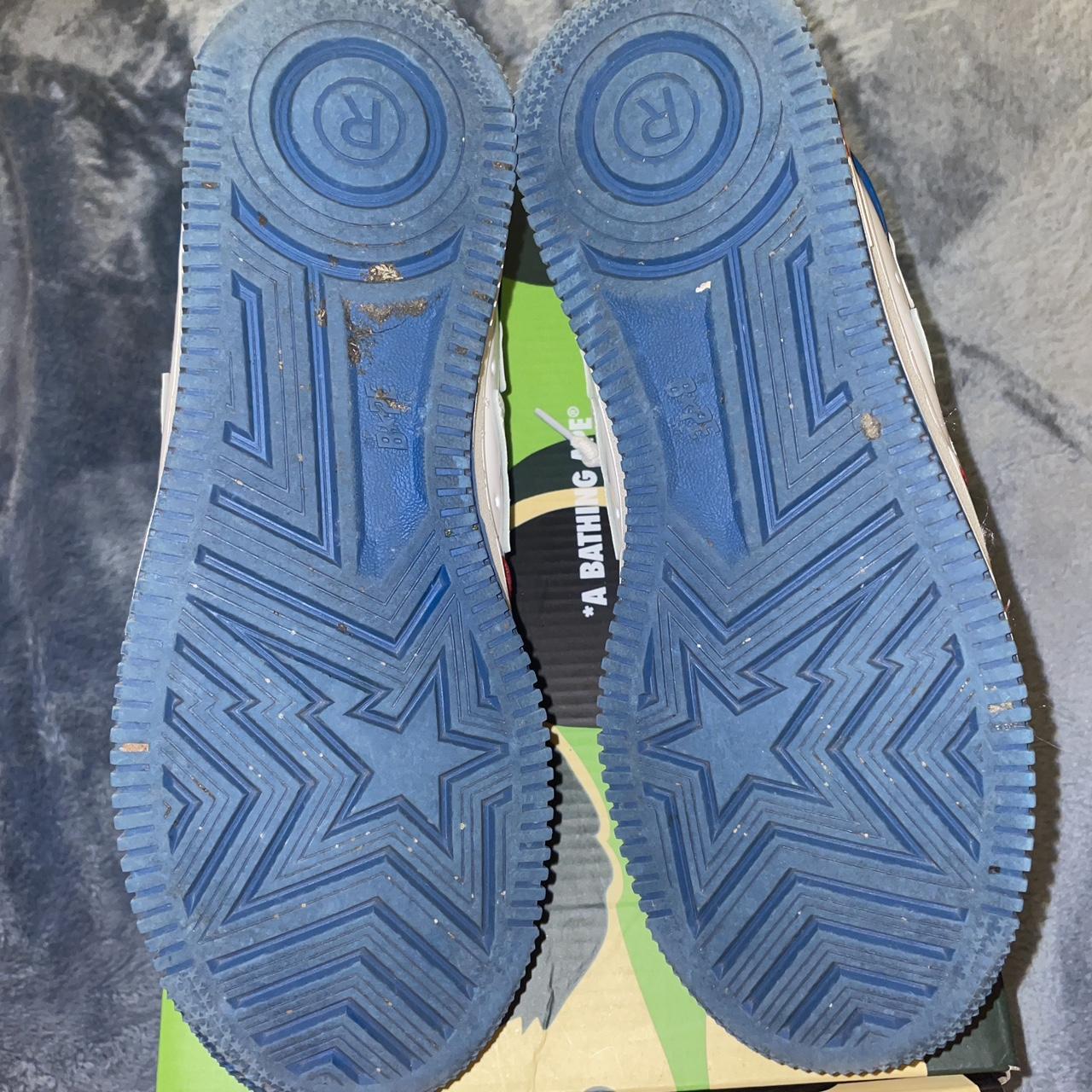 Red White and Blue Bape Stas Size: US Mens 8.5... - Depop