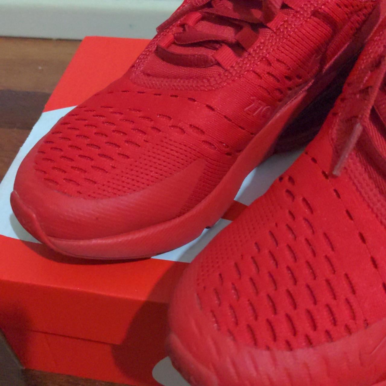 NIKE AIR MAX 270 Red 5Y/4.5UK/23.5CM Barely worn.... - Depop