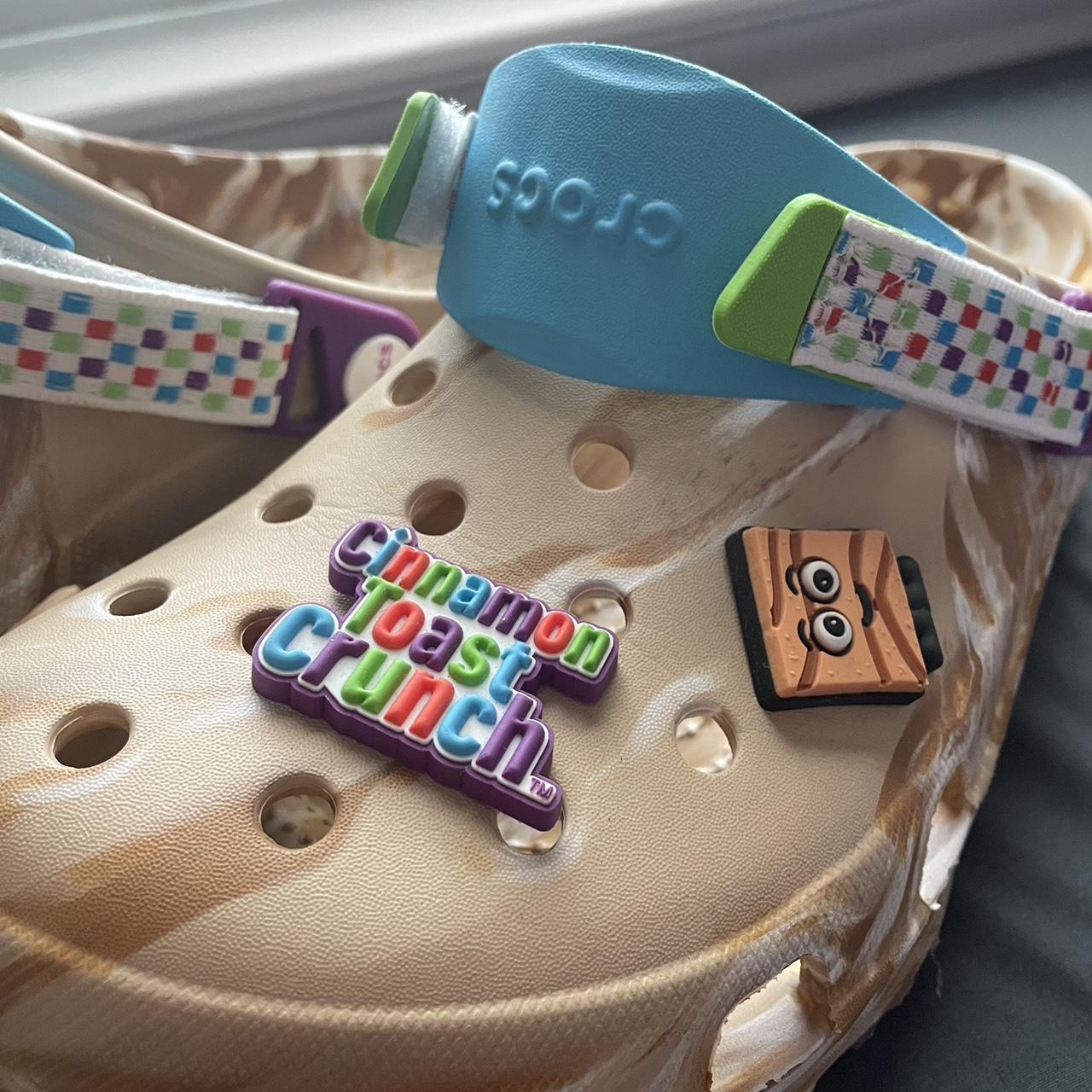 Cinnamon Toast Crunch Crocs Size 10 Almost Brand... - Depop