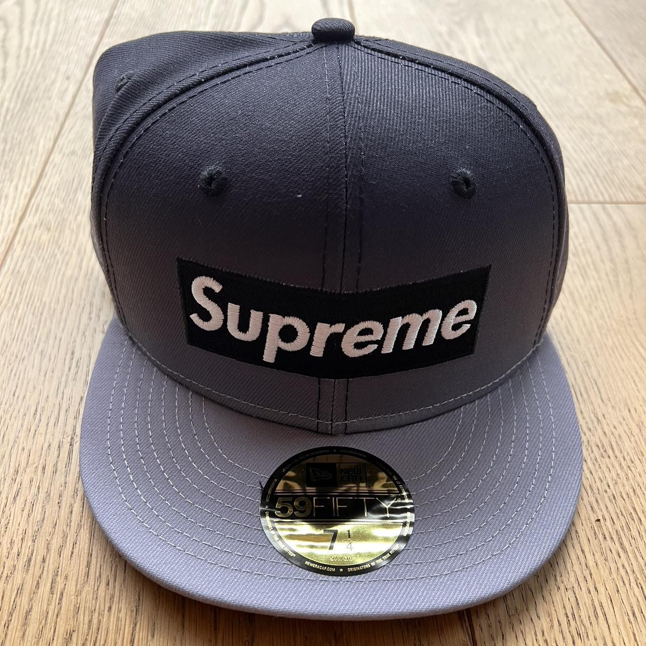 Supreme Men's Black and Grey Hat | Depop