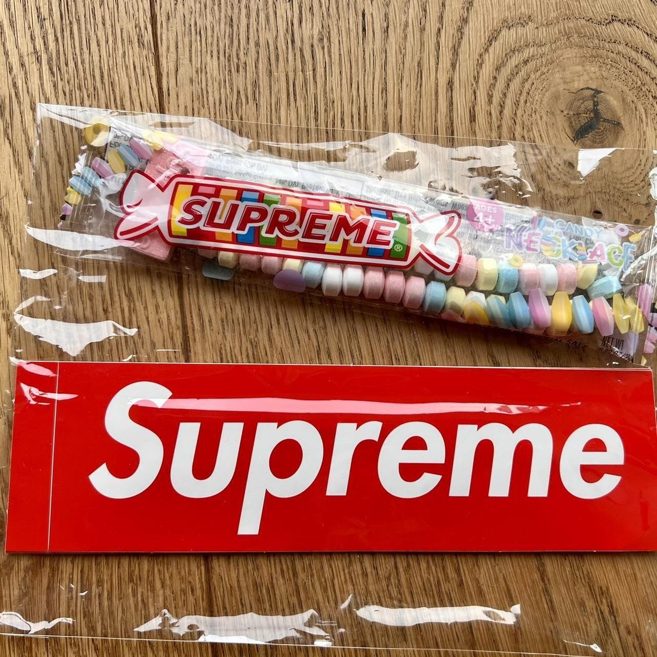 Supreme candy necklace & box logo sticker Gift from... - Depop