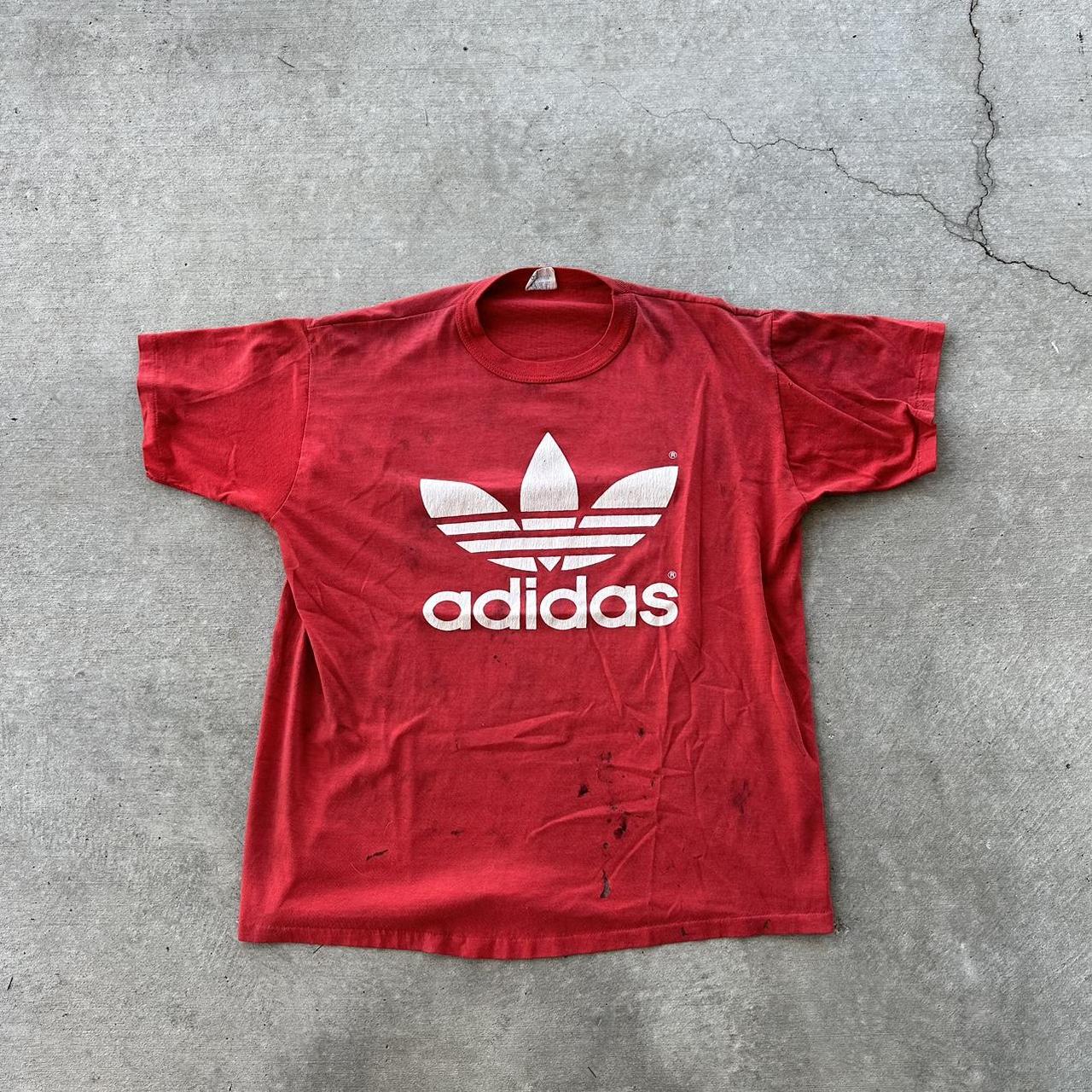 70s Adidas Shirt (Beat up) - Depop
