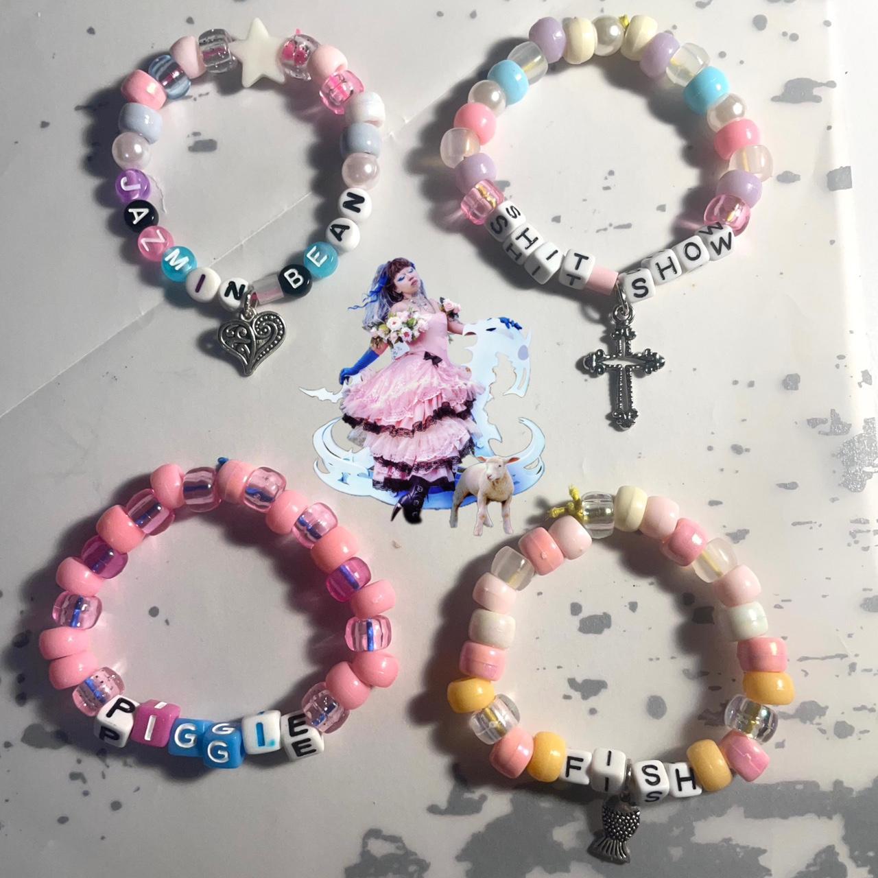 Jazmin Bean “Traumatic Livelihood” charm bracelet... | Depop