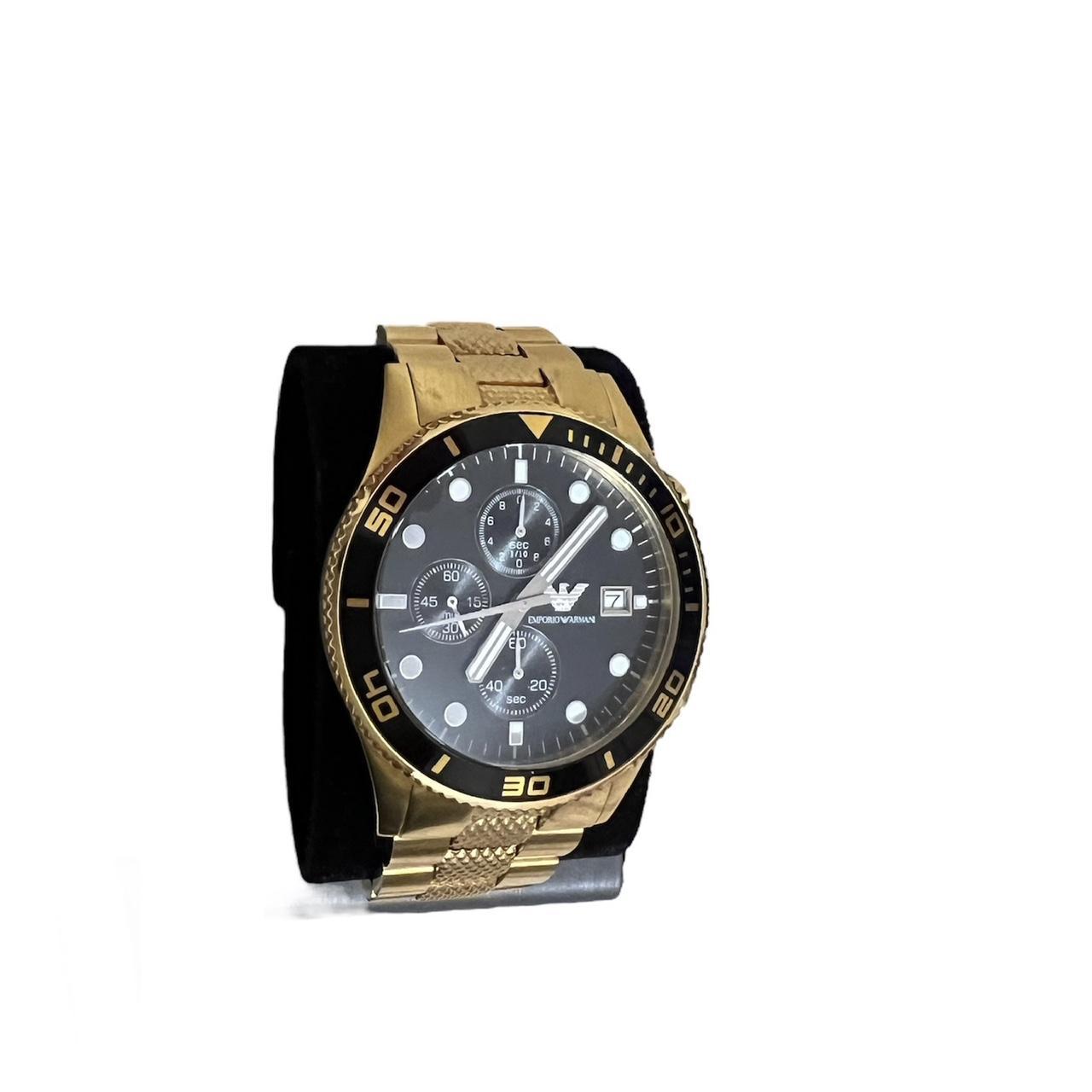 EMPORIO ARMANI AR5857 GOLD STAINLESS STEEL... - Depop