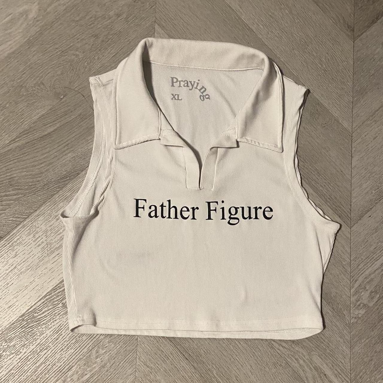 Praying Father Figure Cropped Polo Has a few stains... - Depop