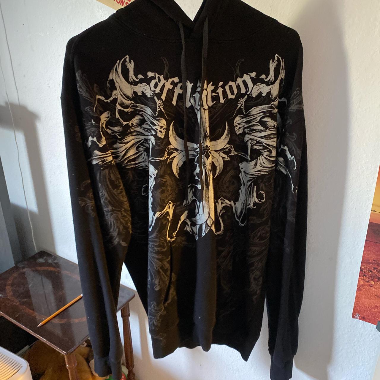 Affliction Jump Hoodie #affliction #sematary #goth... - Depop