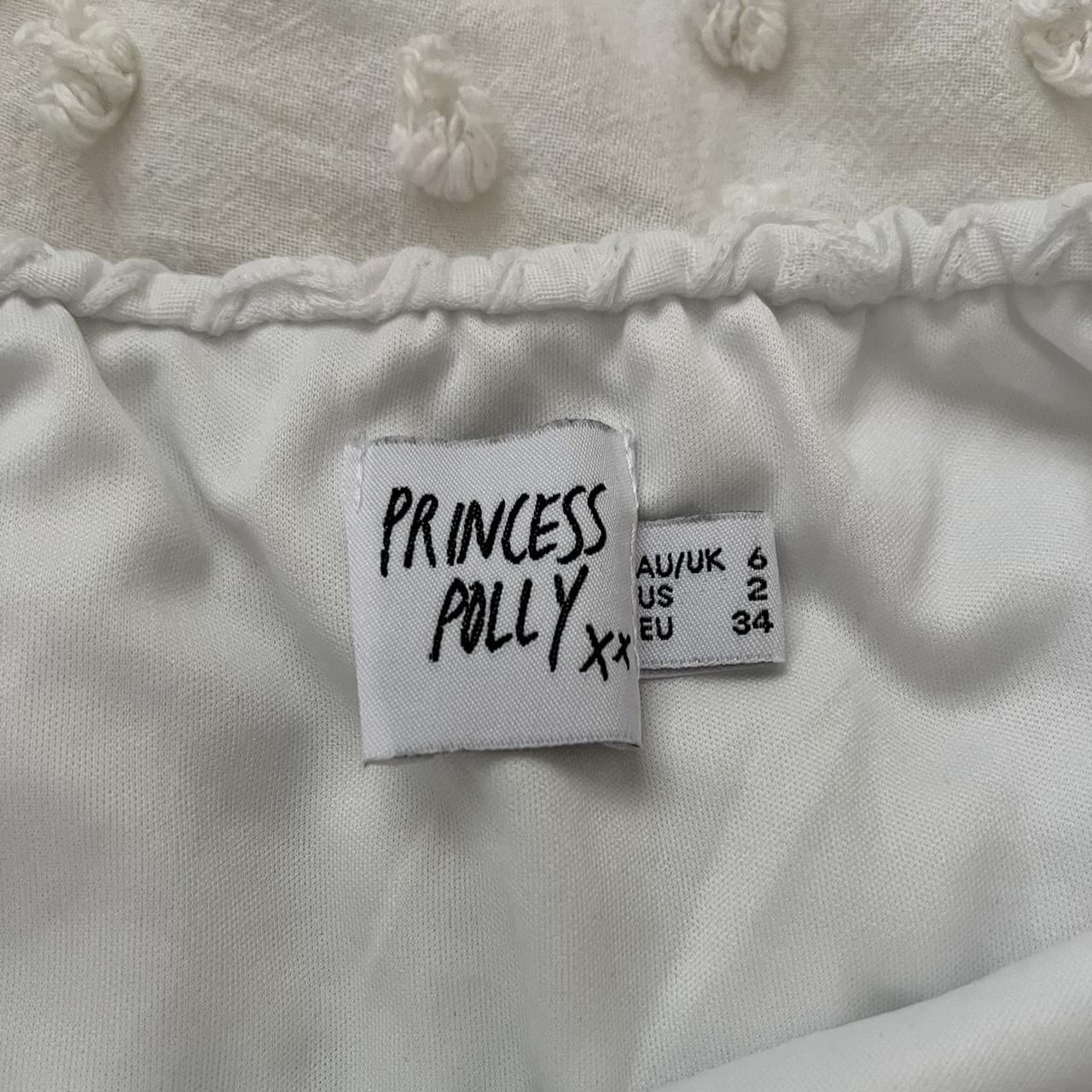 White mini skirt princess polly Size 2 - Depop